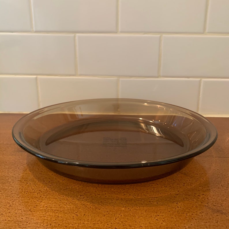 PYREX Brown Glass Pie Plate PYREX Amber Glass Pie Dish 209 | Etsy