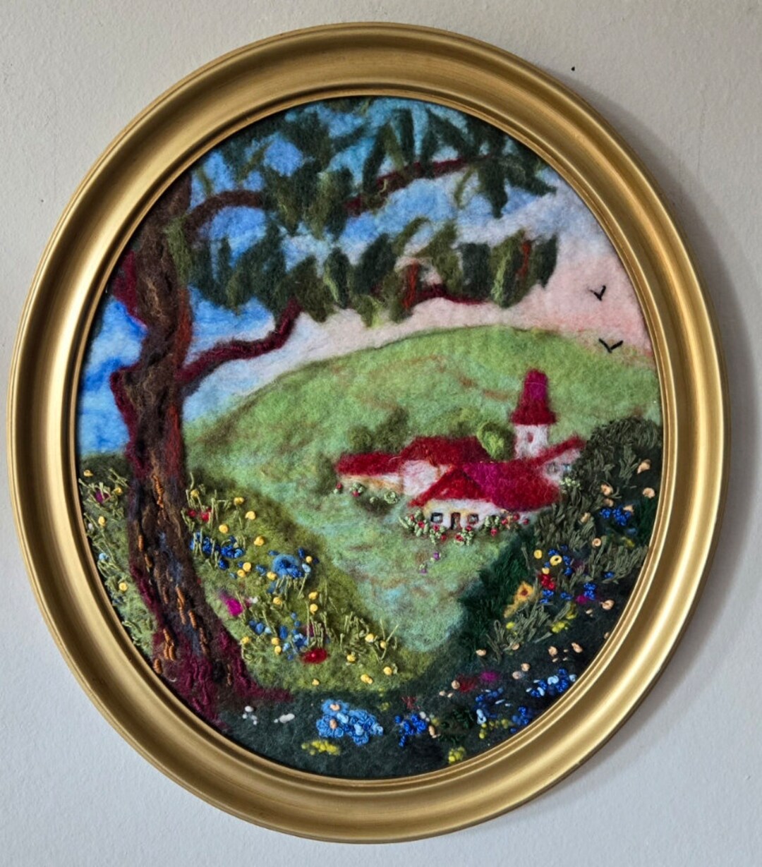 Wool Painting Art. Felt Picture. Original Felt Art Picture. Handmade ...