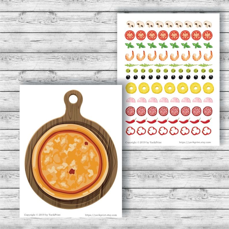 Preschool Activity: Create Your Own Pizza, Printable for Children ...