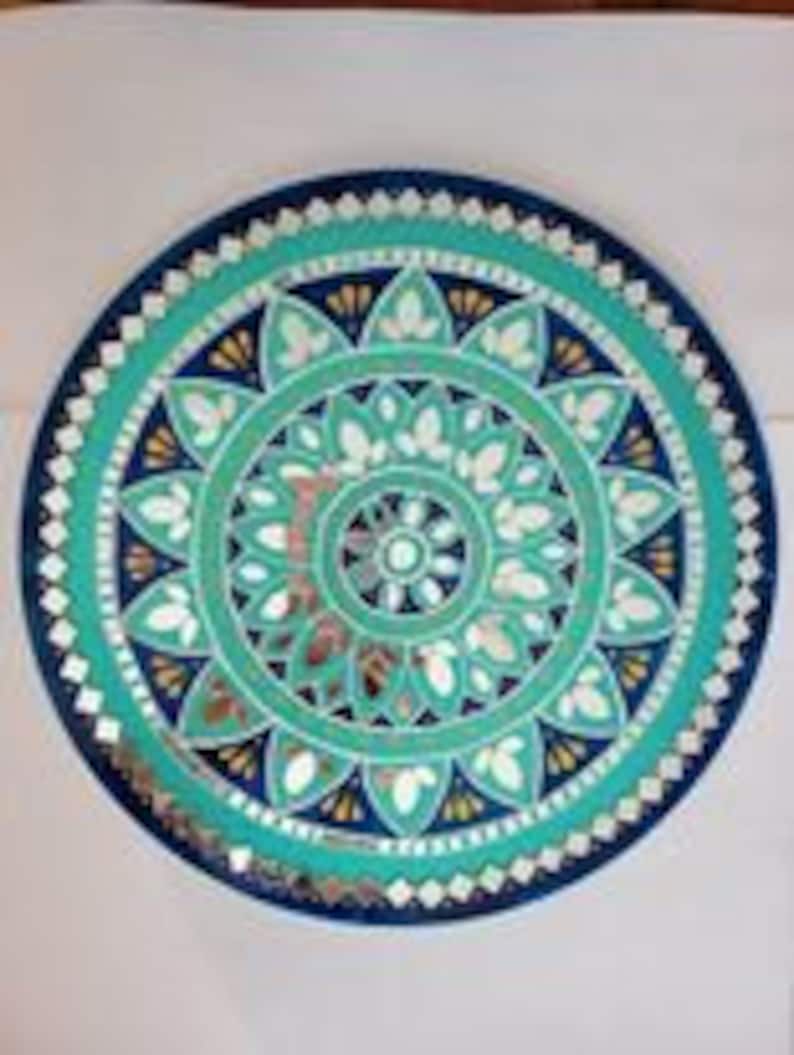 Home Decor Lippan Art Mirror Wall Decor Handmade ,flower Art - Etsy