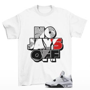 Jay All Day Sneaker Shirt White to Match Jordan 4 Retro White Cement - Etsy