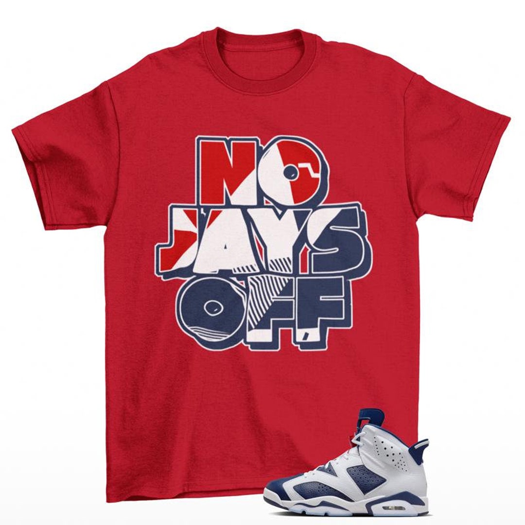 Jay All Day Sneaker Shirt Red to Match Jordan 6 Olympic Midnight Navy ...