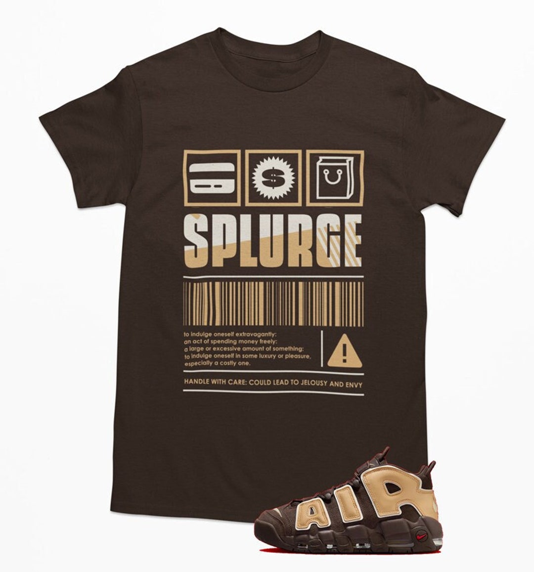 Splurge Sneaker Shirt to Match Air More Uptempo Baroque Brown - Etsy
