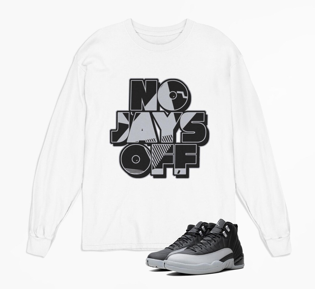 Jay All Day Sneaker Long Sleeve Shirt to Match Jordan 12 Barons Wolf ...