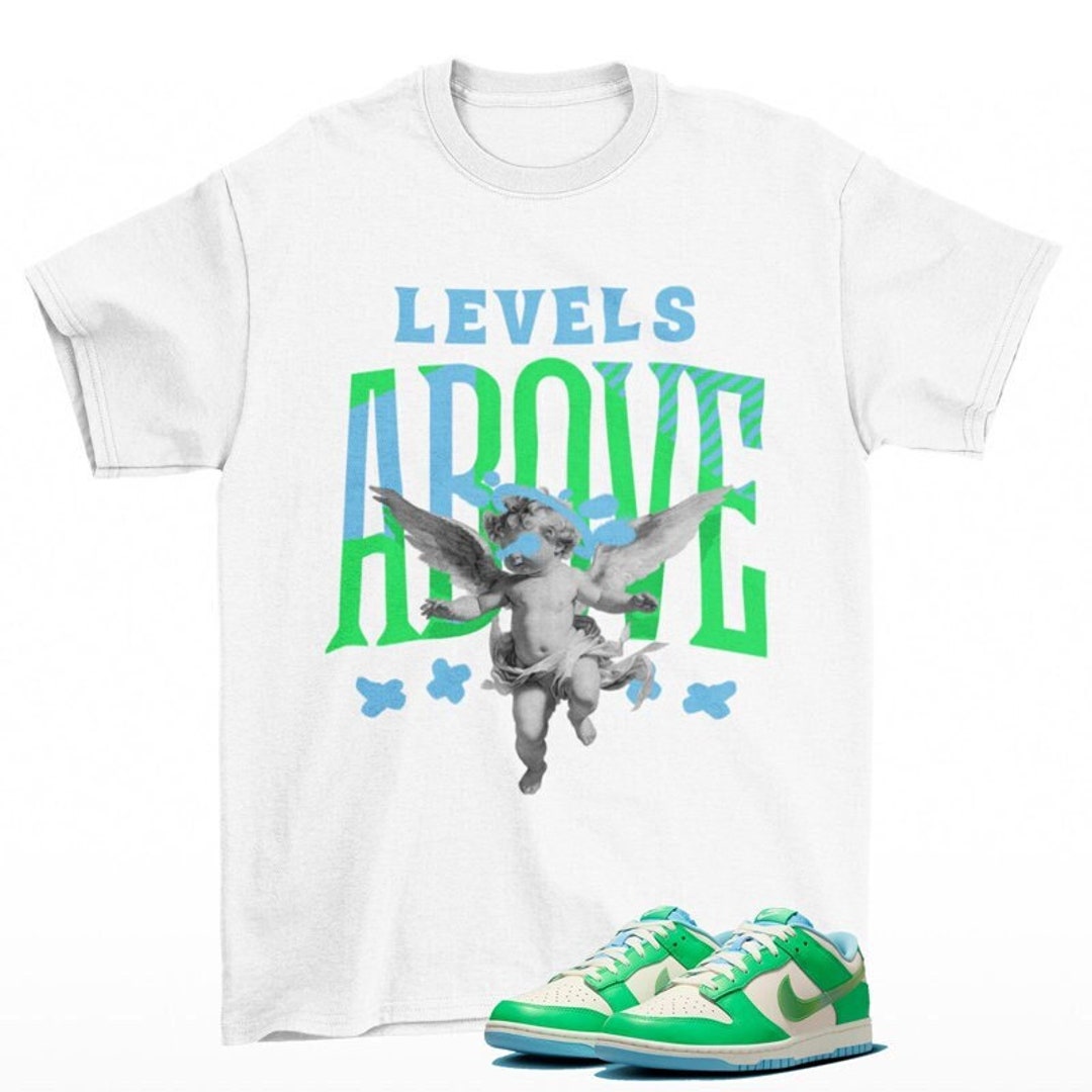 Levels Sneaker Shirt White to Match Dunk Low Green Shock - Etsy