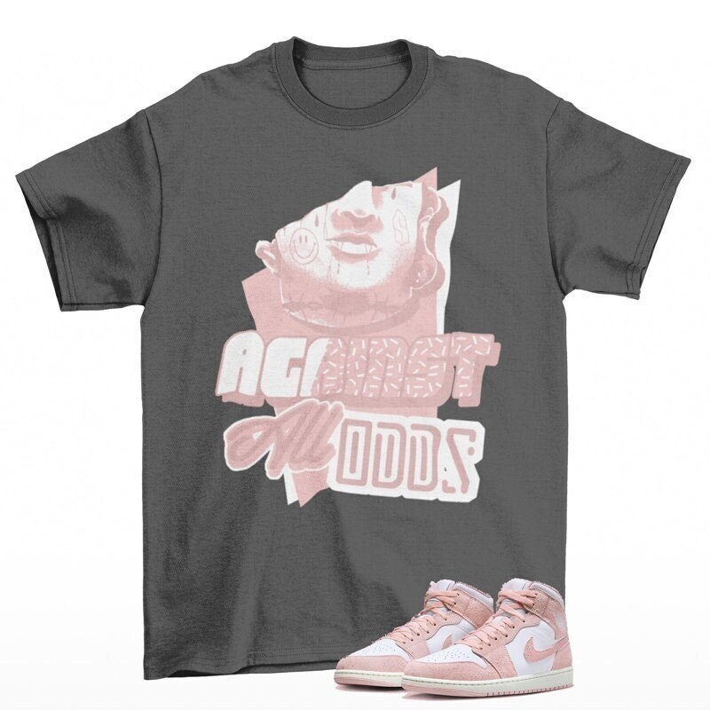 Pink and gray jordan shirt store