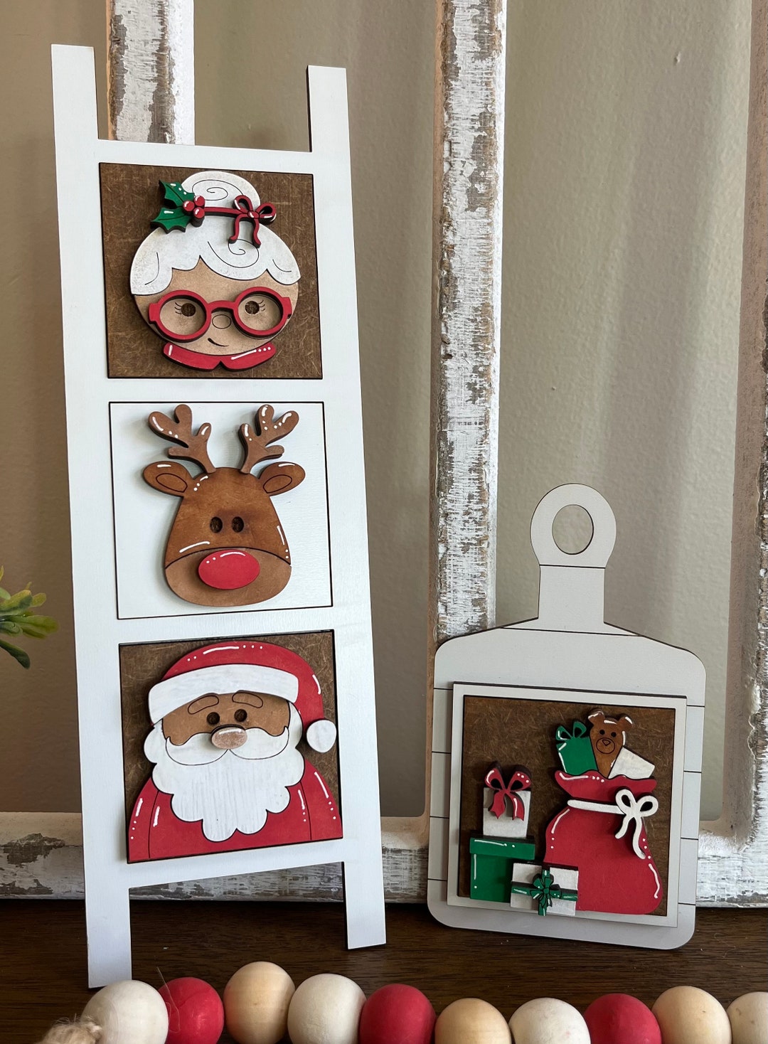 Mini Santa Signs | Interchangeable Sign | Santa | Christmas | Mini Tile ...