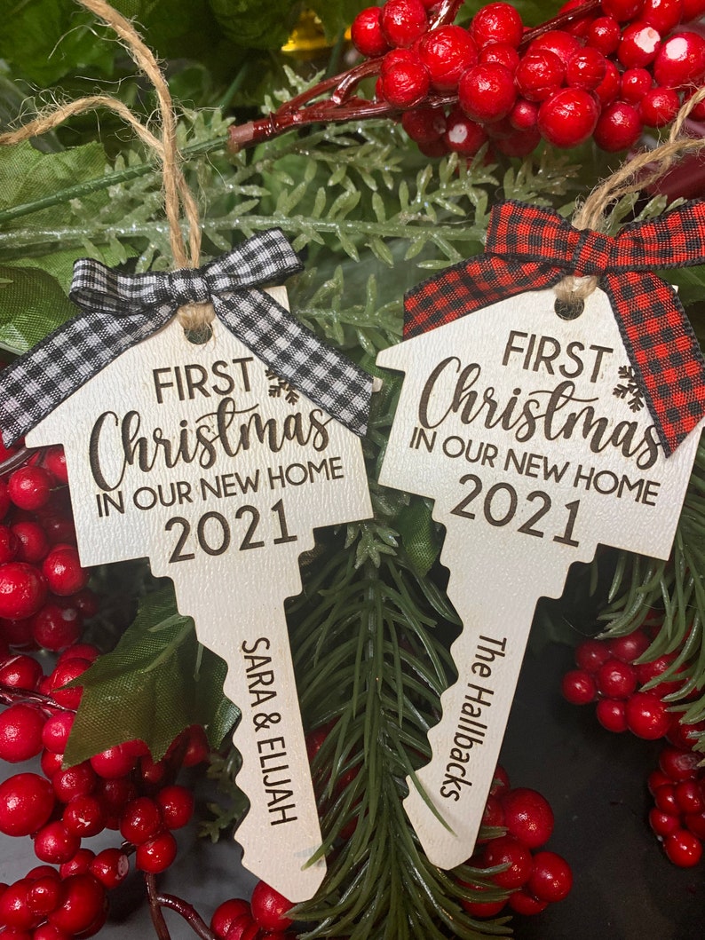 Custom First Home Ornament Christmas New Home Housewarming - Etsy