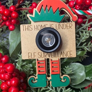 Elf Surveillance Ornament Elf Cam Santa Cam Santa is Watching Ornament ...