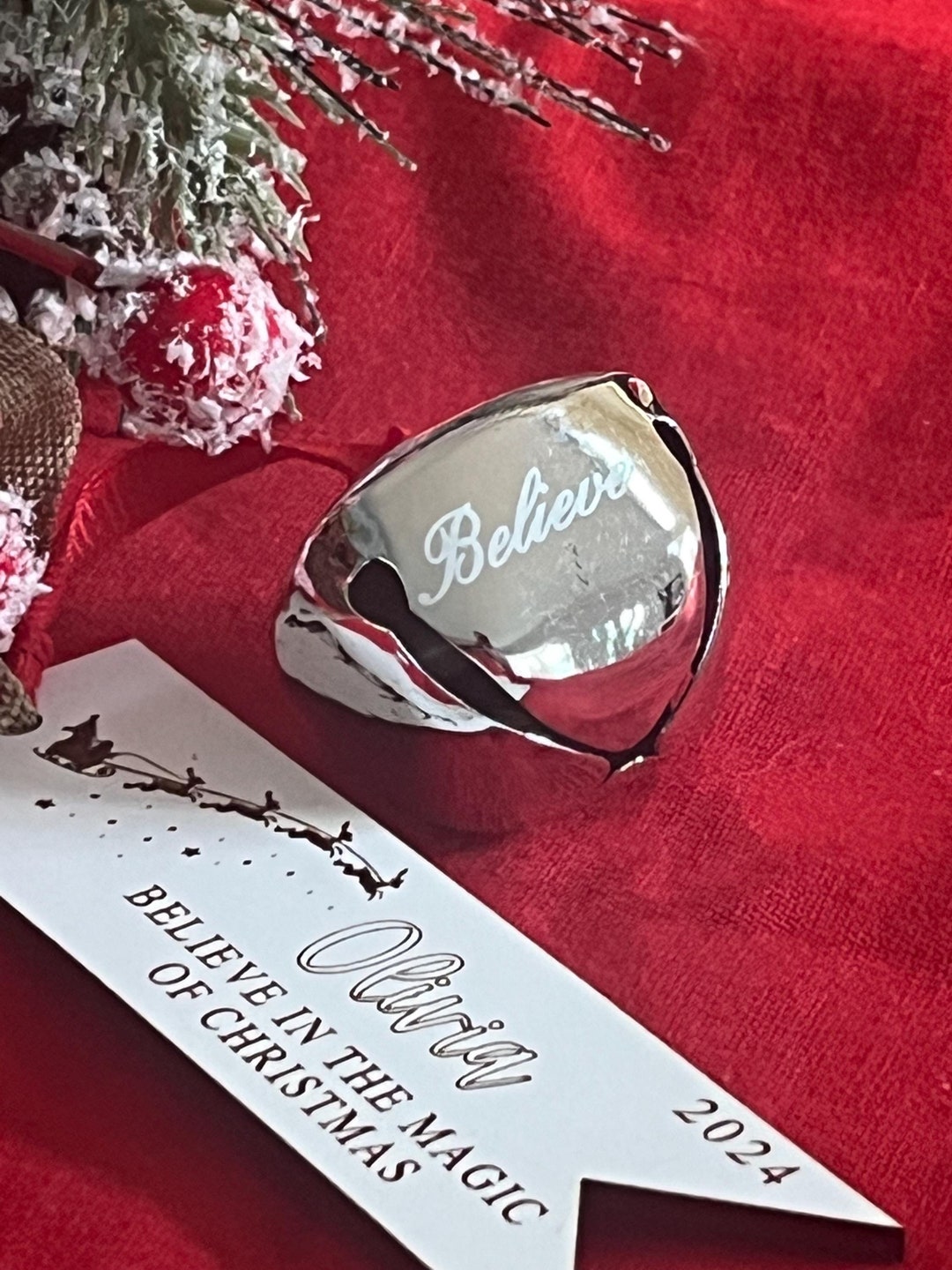 Personalized Believe Bell, Believe Bell, First Gift of Christmas ...