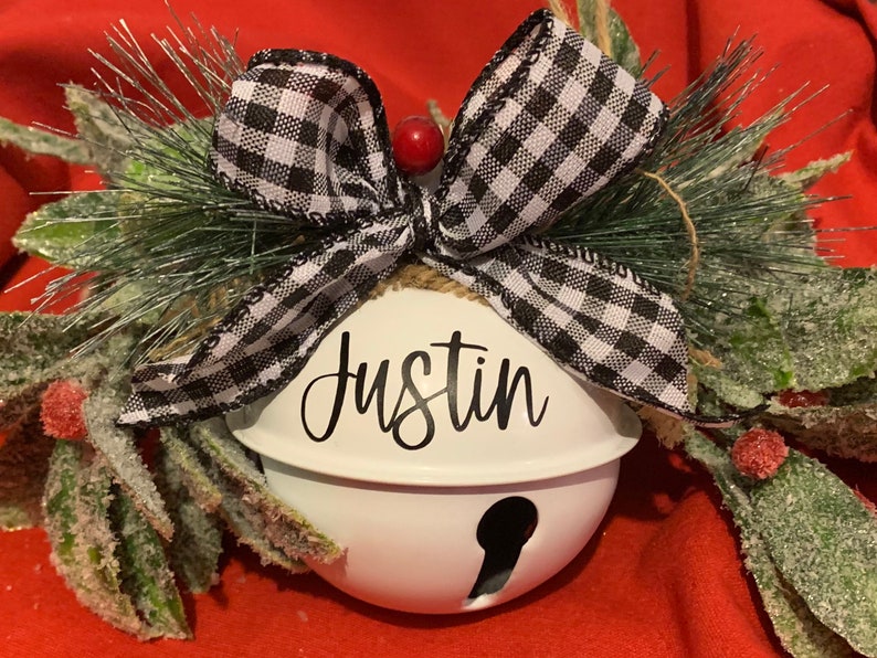 Personalized Sleigh Bell Custom Jingle Bell Ornament - Etsy