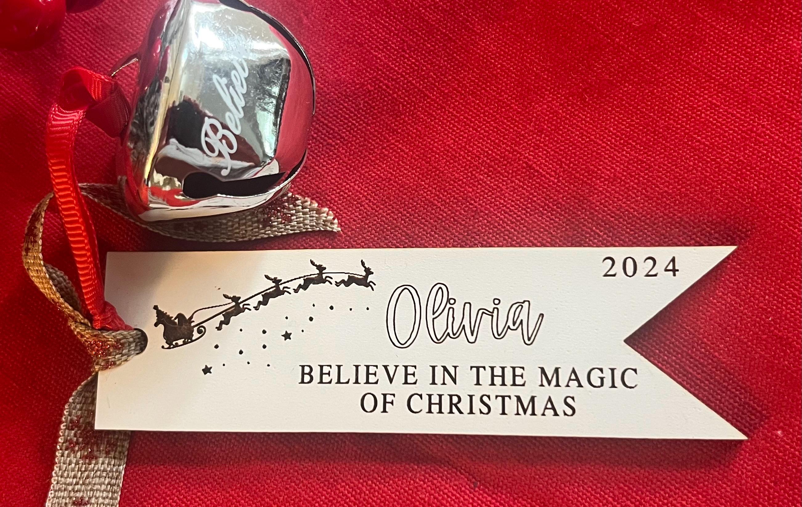 Personalized Believe Bell, Believe Bell, First Gift of Christmas ...