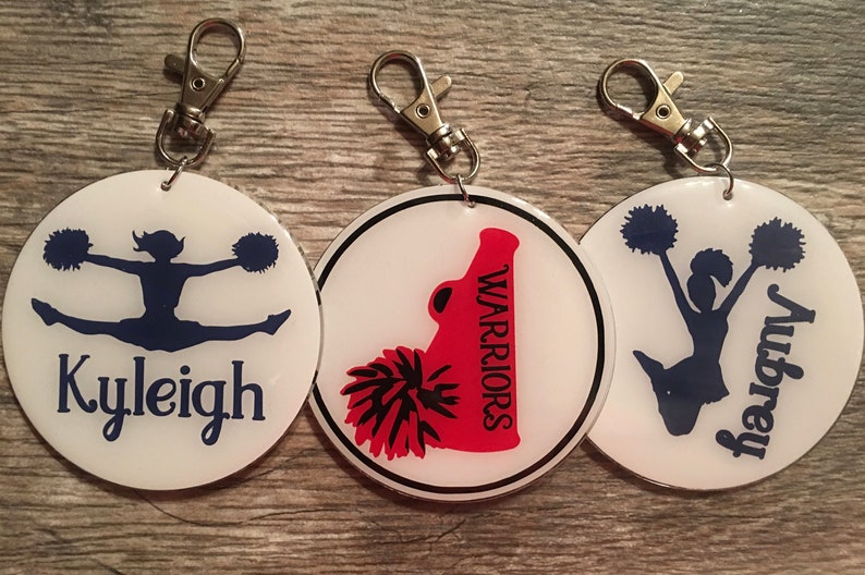 Personalized Cheer Tag Cheer Keychain Bag Tag Cheerleader - Etsy