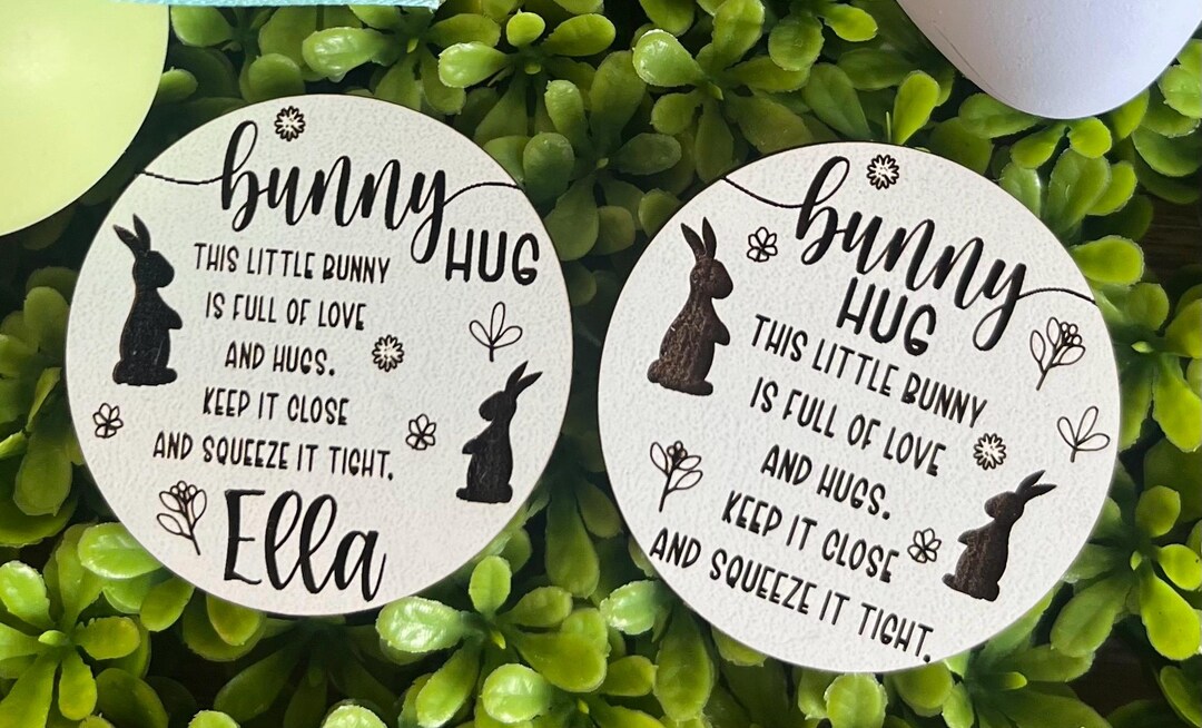 Pocket Hugs, Bunny Hugs, Easter Gift, Easter Basket Filler, Easter ...
