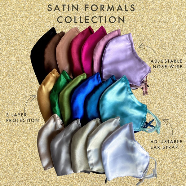 Satin Face Mask - Etsy
