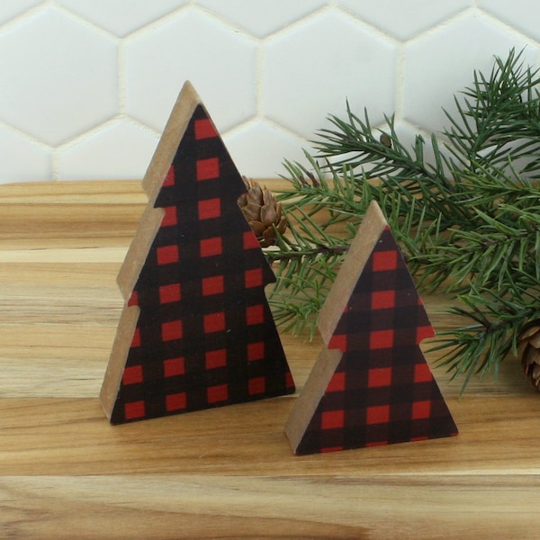 Red Buffalo Plaid Farmhouse Christmas Wall Art Set Christmas - Etsy Canada