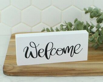 Wood Standing Welcome Sign - Etsy
