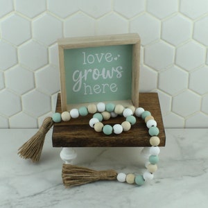 Handcrafted Spring Home Decor Bundle Set Includes Love Grows Here Wood ...