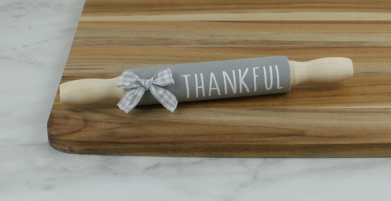 Tiered Tray Mini Rolling Pin Farmhouse Inspired Gray & White - Etsy