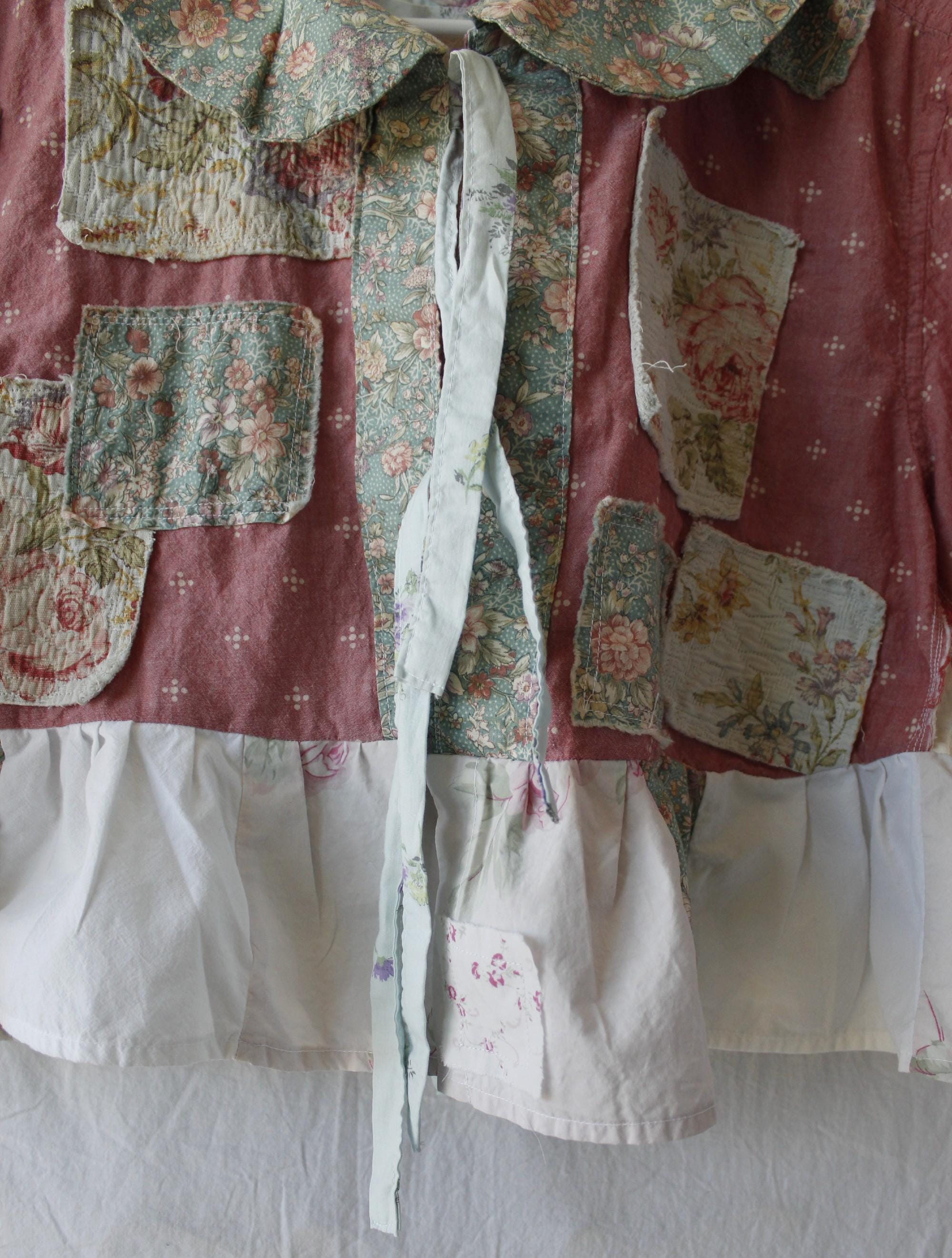 Upcycled Cropped Cottagecore Jacket Patched and Frayed Women's Boho ...