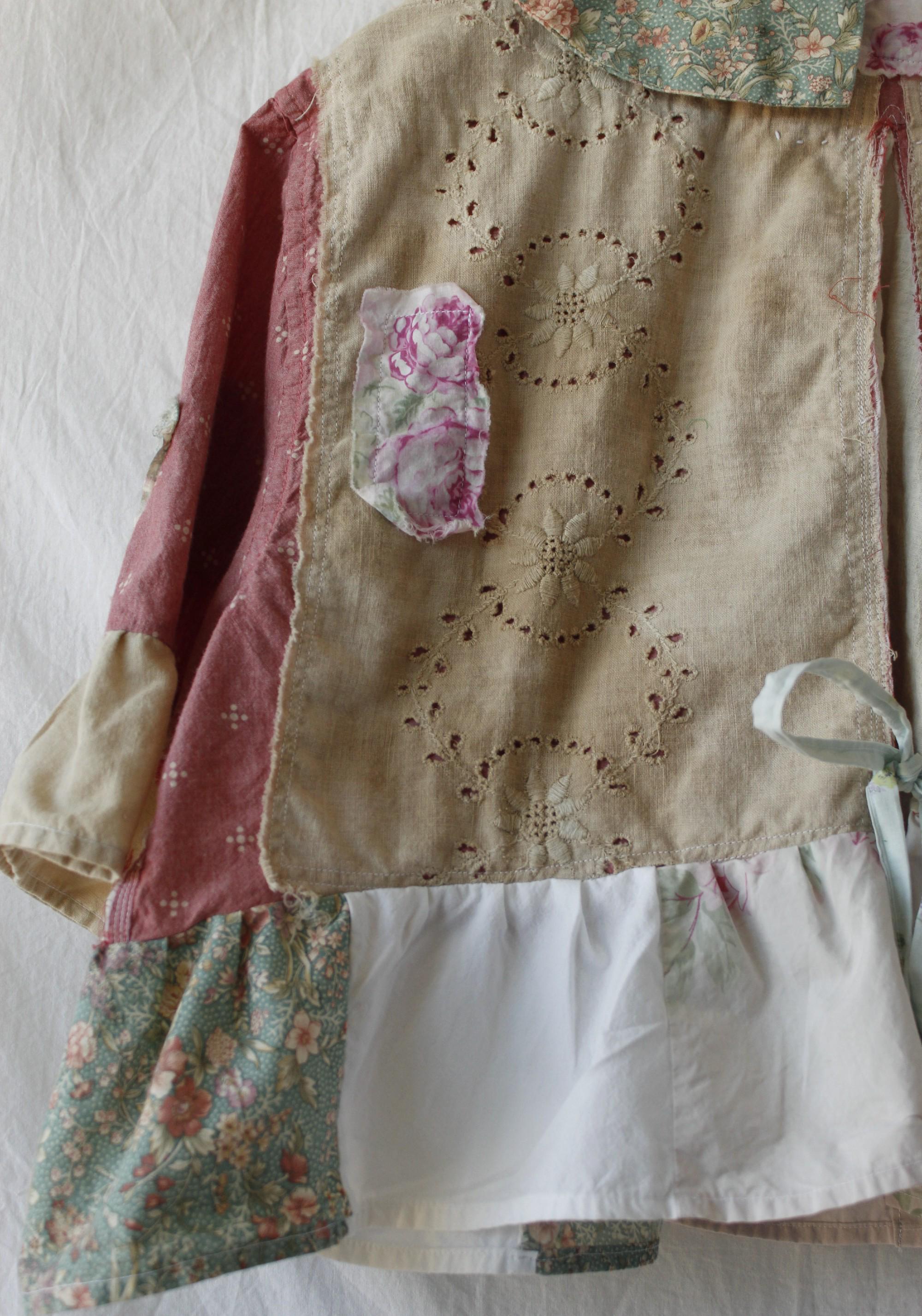 Upcycled Cropped Cottagecore Jacket Patched and Frayed Women's Boho ...