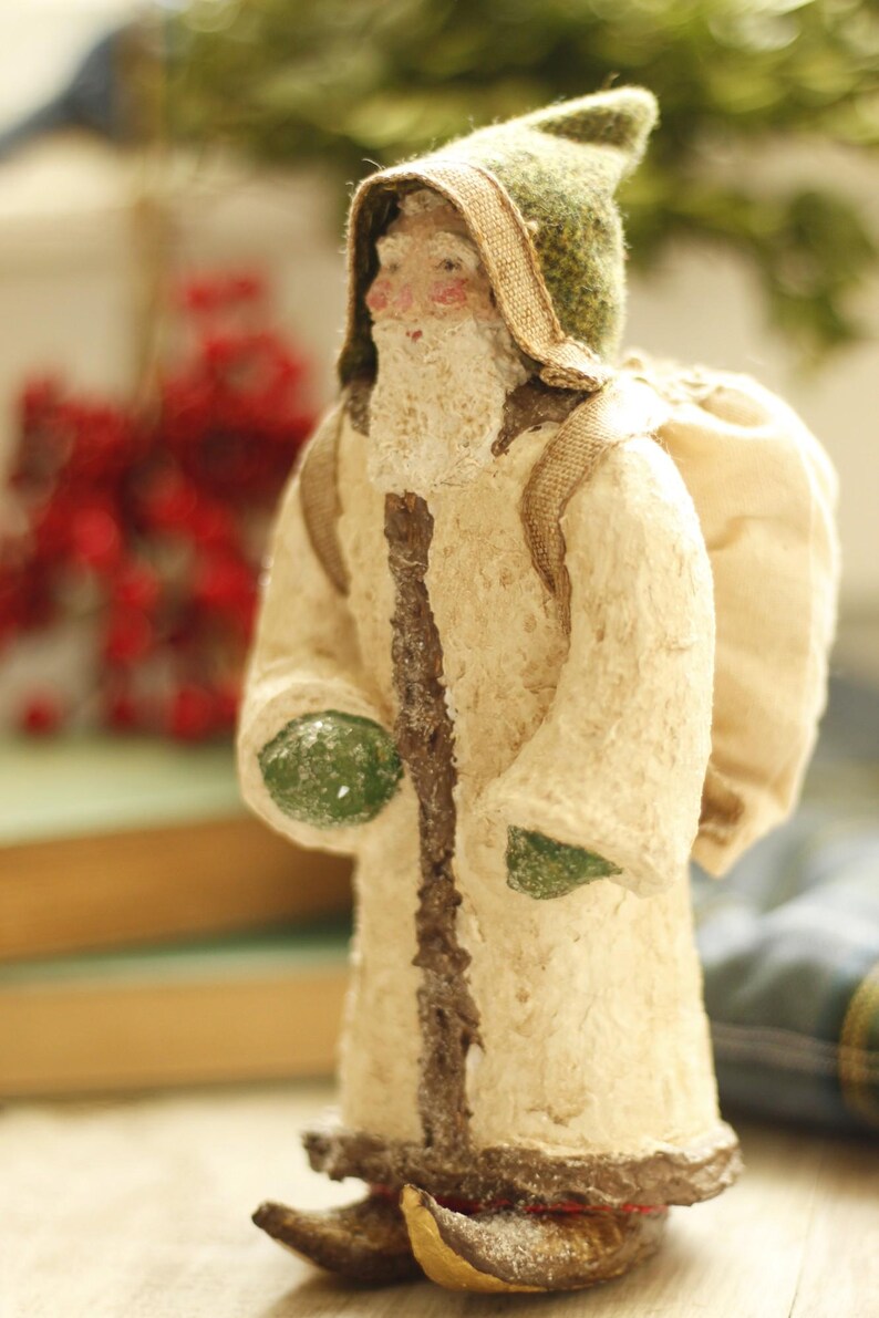 Old World Santa Claus- Papier-mache Father Christmas- Vintage Style ...