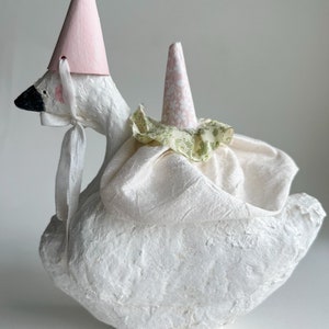Papier-mache Pierrette Swan Ring Holder - Etsy
