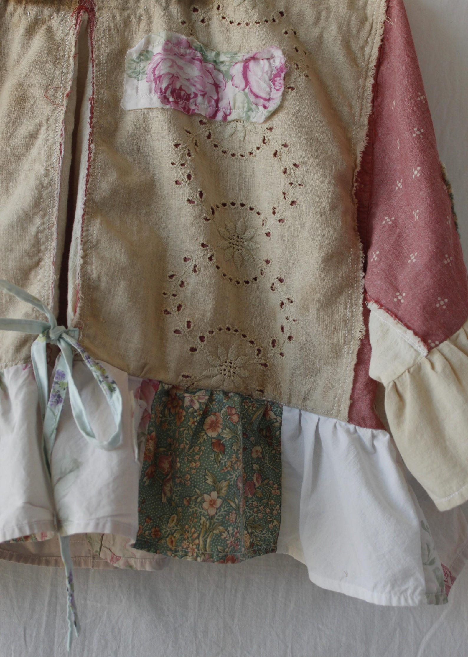 Upcycled Cropped Cottagecore Jacket Patched and Frayed Women's Boho ...