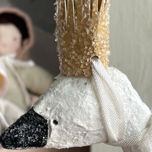 Papier-mache Swan With a Pink Pincushion - Etsy