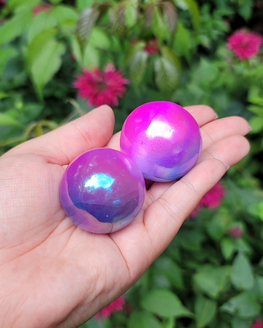 Aura Selenite Sphere, Selenite Sphere, Rainbow Aura Selenite Sphere ...