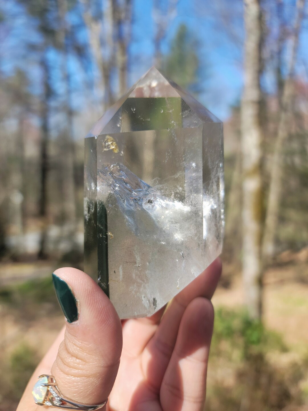 Garden Quartz Tower, Large Garden Quartz Point, Large Crystal Tower ...