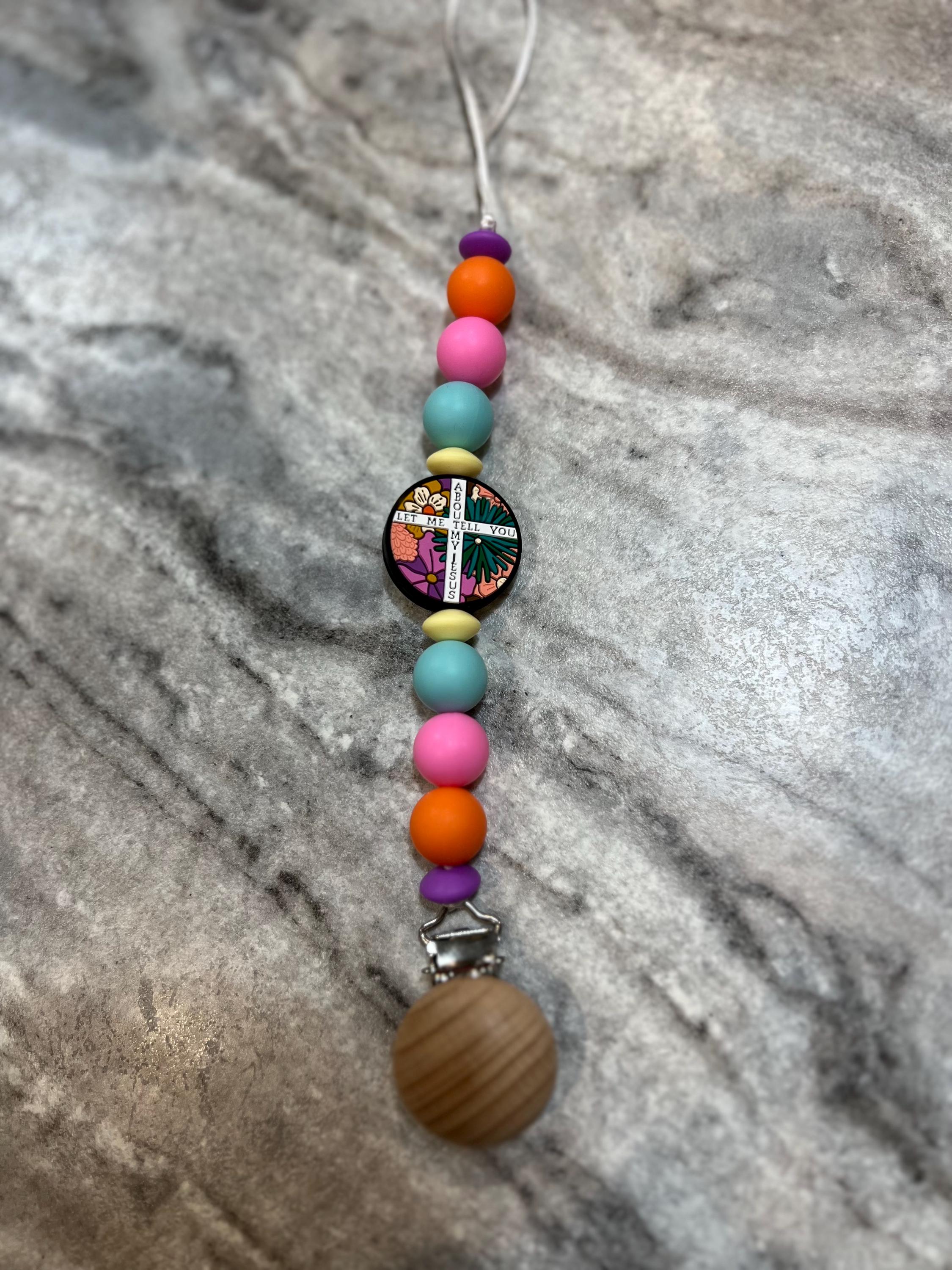 Pacifier Holders/ Bluey/ Hunting/ Cow Tag/ Buck/ Flower/ Jesus/ Western ...