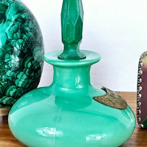 Le Gui C'est Paris Duvelle Green Malachite Jadeite Glass Perfume Bottle ...