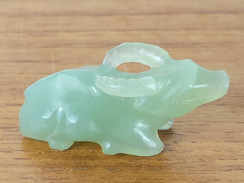 Antique Chinese Carved Jade Water Buffalo Fitted Wood Stand - Etsy