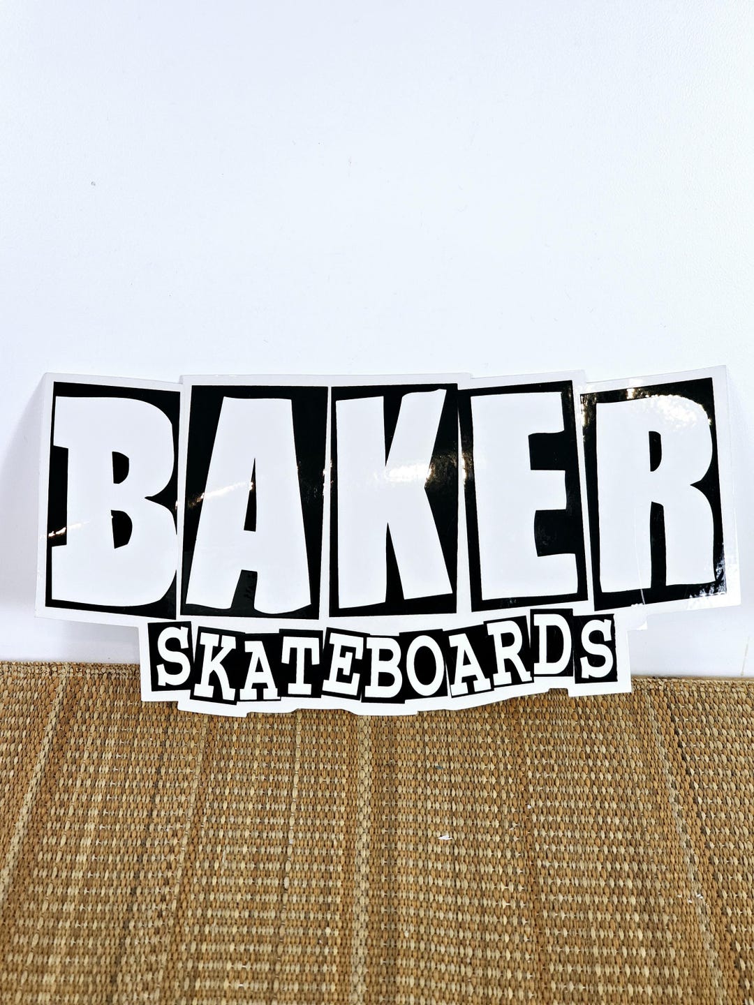 Vintage Baker Skateboards Classic Sticker 8.75 in X 4.25 in Black/white ...