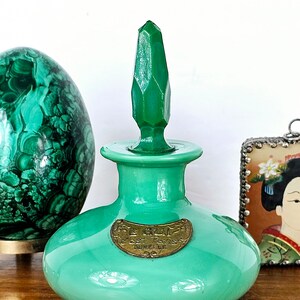 Le Gui C'est Paris Duvelle Green Malachite Jadeite Glass Perfume Bottle ...