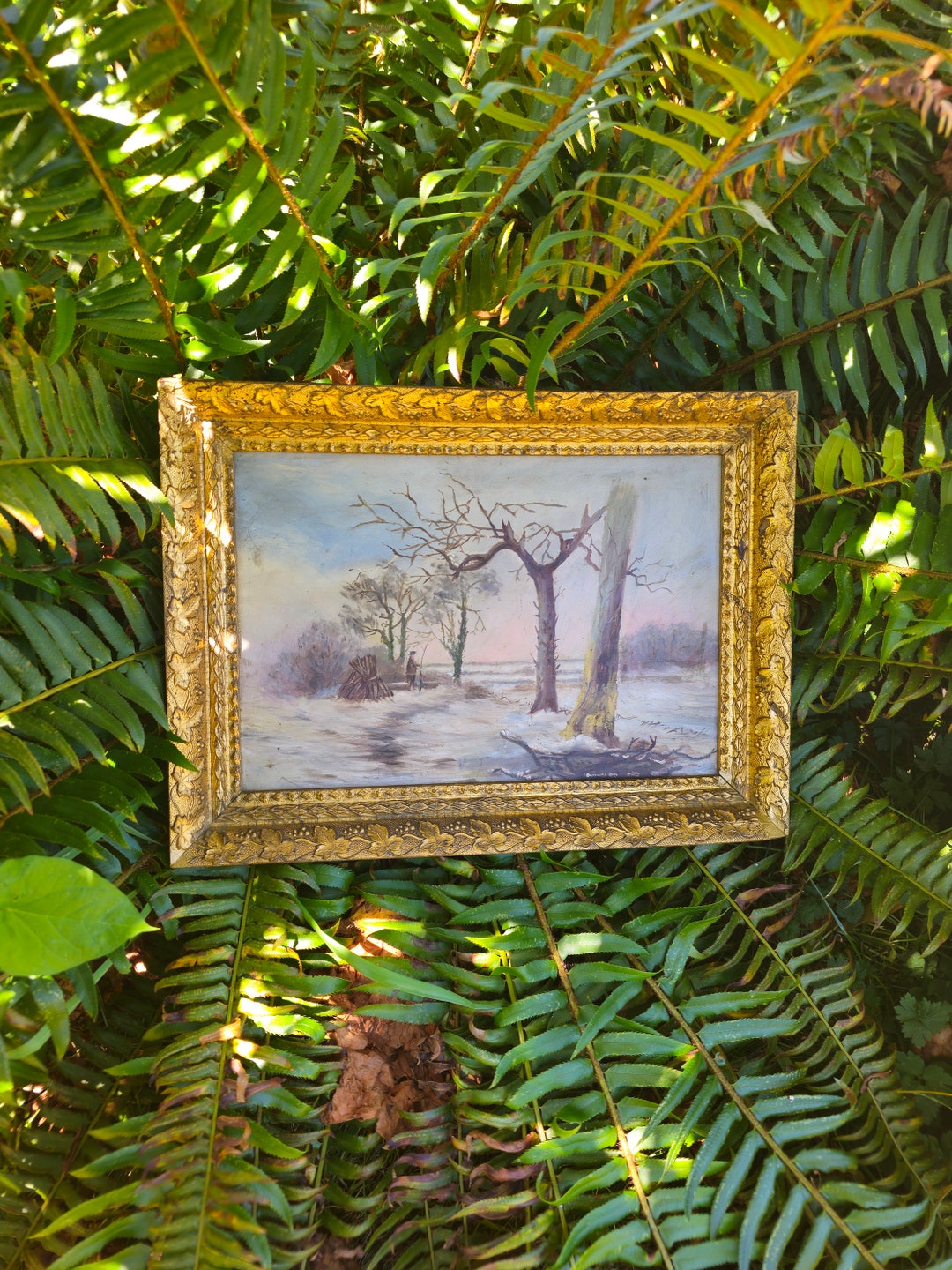 Antique 19th Century K.S. Copp American Provincial Folk Art Oil ...