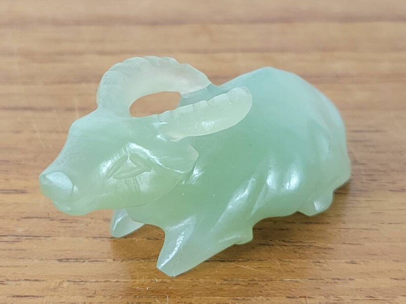 Antique Chinese Carved Jade Water Buffalo Fitted Wood Stand - Etsy