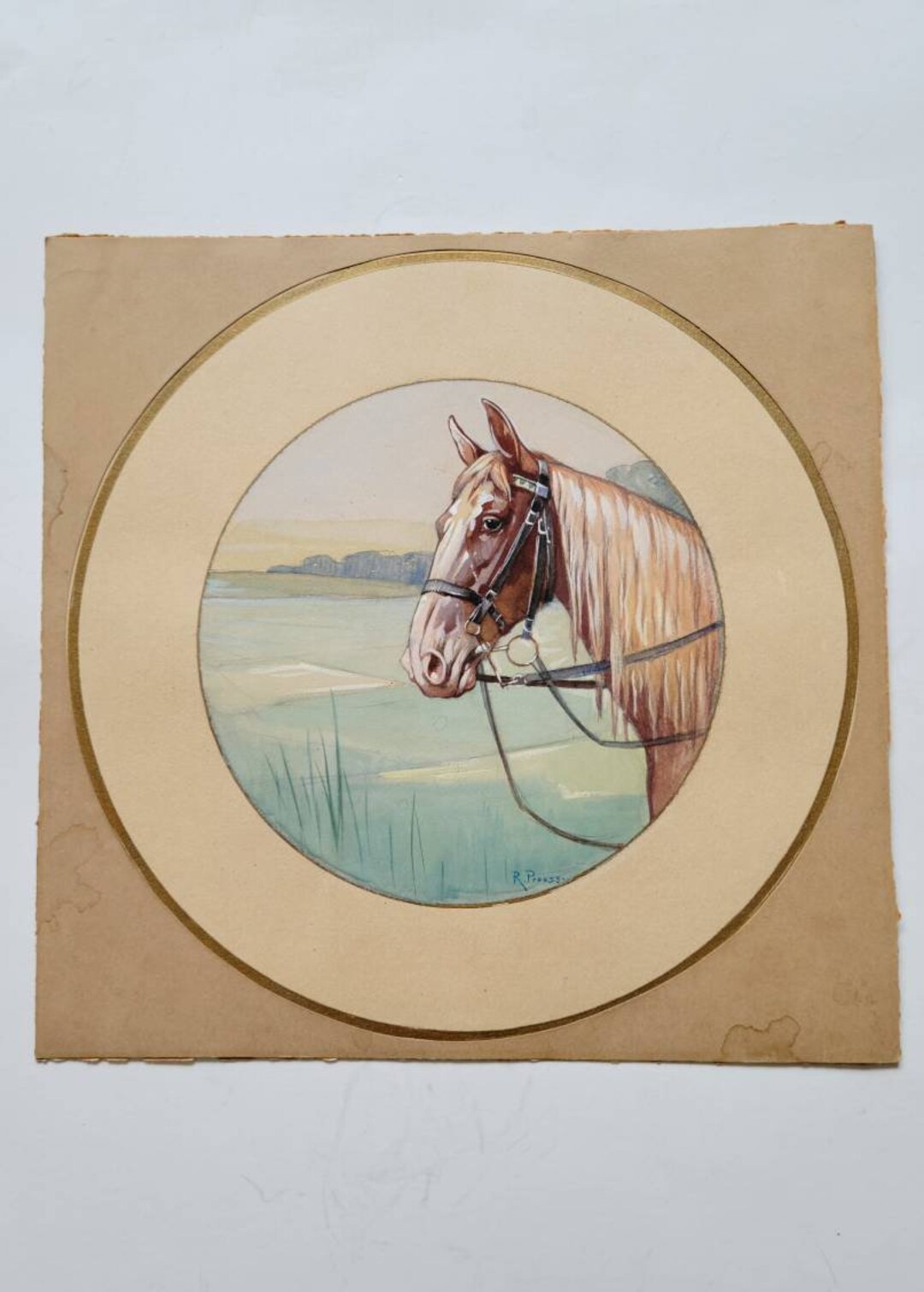 Art of Rudolf Preuss 1879 1961 Landscape W/ Horse Portrait - Etsy