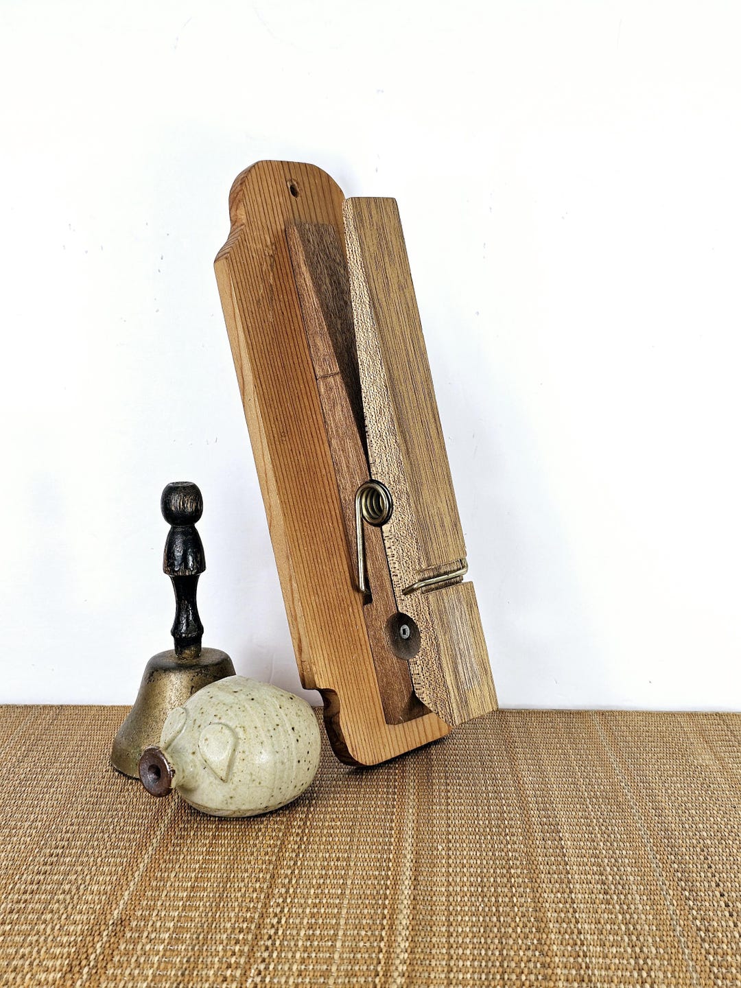 Vintage Giant Clothespin Memo NOTE Reminder Holder Large Wooden ...