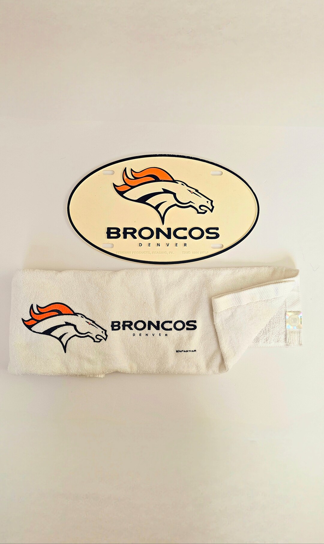 Vintage Denver Broncos License Plate (penguin Products Reading PA 1996 ...
