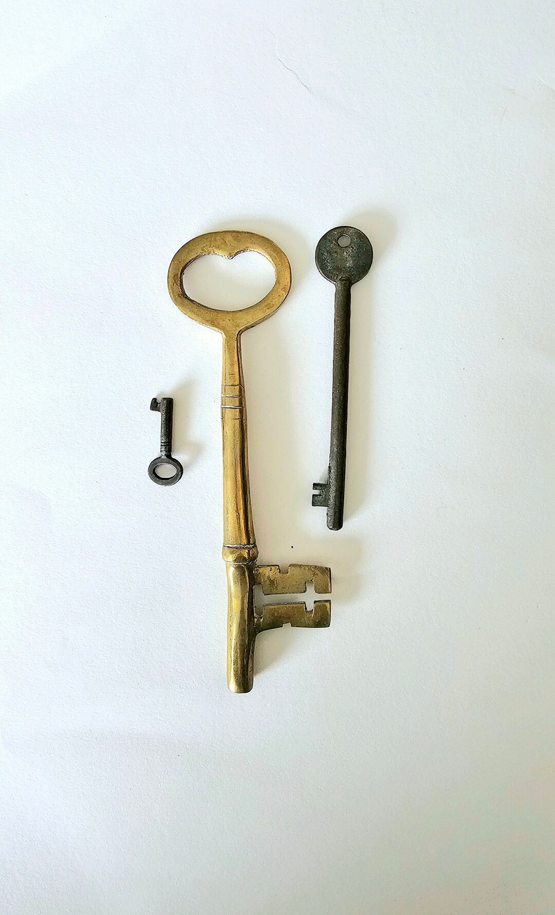 Antique Skeleton Keys, Vintage Keys, Set of 3 Steampunk Keys, Old Keys ...