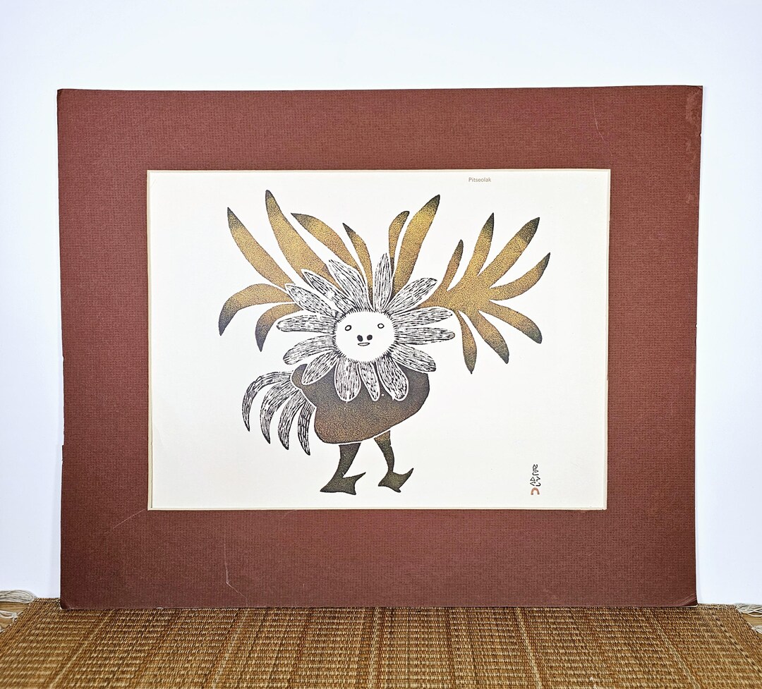 5 Matted Inuit ( AKA Eskimo) Reproduction Prints by Artists Pitseolak ...