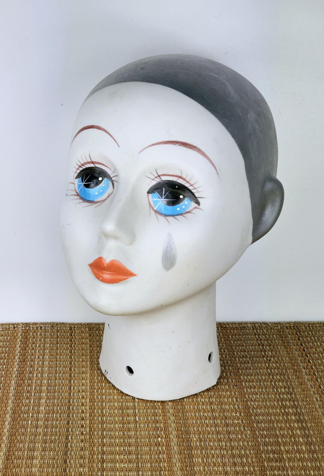 Porcelain Bust Figurine French Pantomime Pierrot Anime Style Small ...