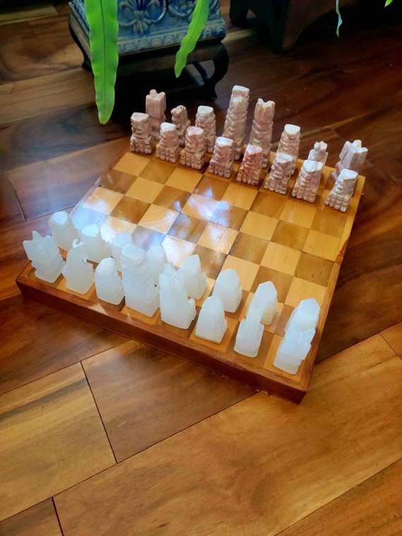 Aztec Marble Chess Set
