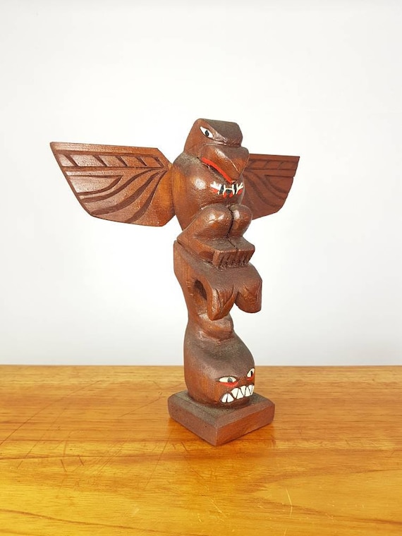 Figurines & Knick Knacks Art & Collectibles Miniature Totem Pole Animal ...