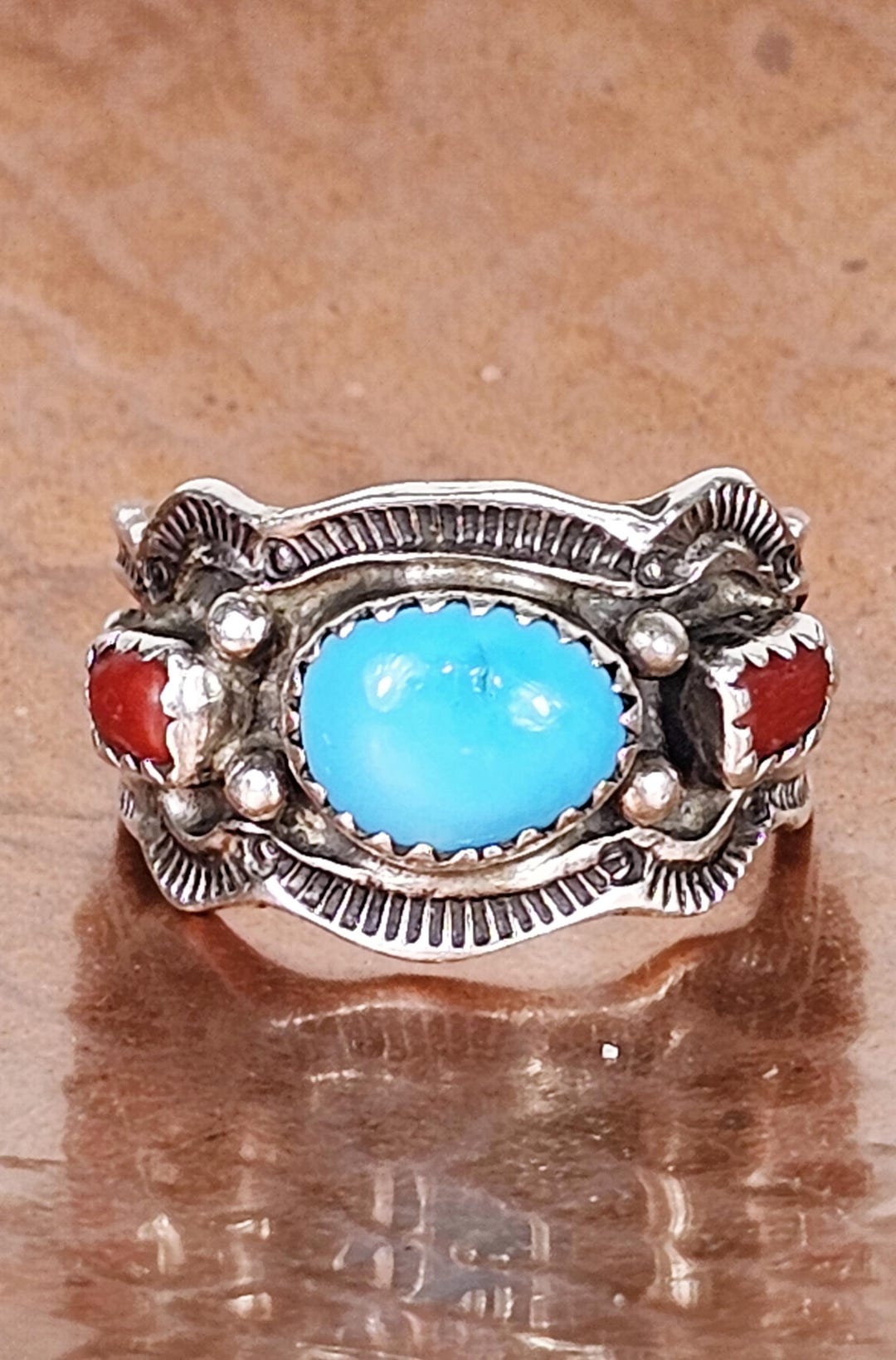 Richard BEGAY Ring Navajo 925 Silver Nevada Sleeping Beauty TURQUOISE ...