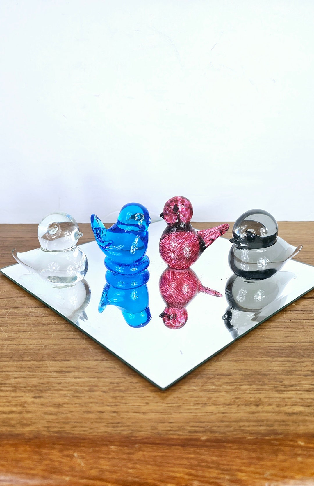 Vintage Set 4 1 Glass Birds. Leo Ward Bluebird of Happiness 2, Crystal ...