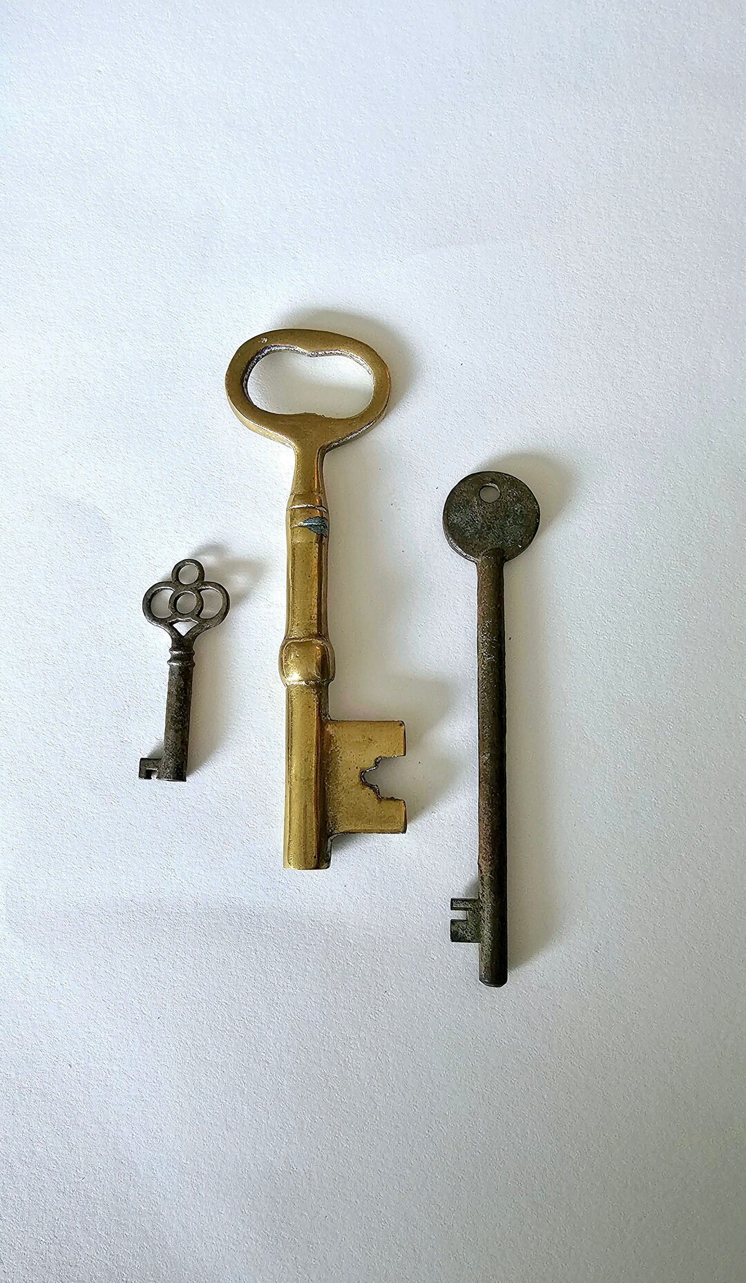 Antique Skeleton Keys, Vintage Keys, Set of 3 Steampunk Keys, Old Keys ...