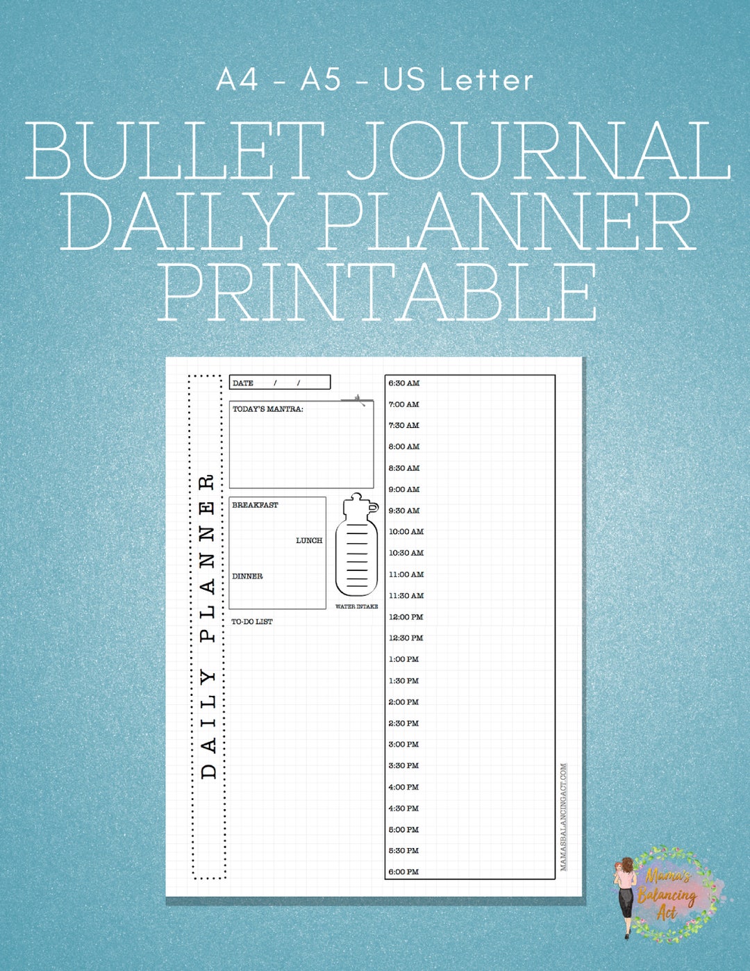 Daily Planner Bullet Journal A4 A5 US Letter Mantra - Etsy